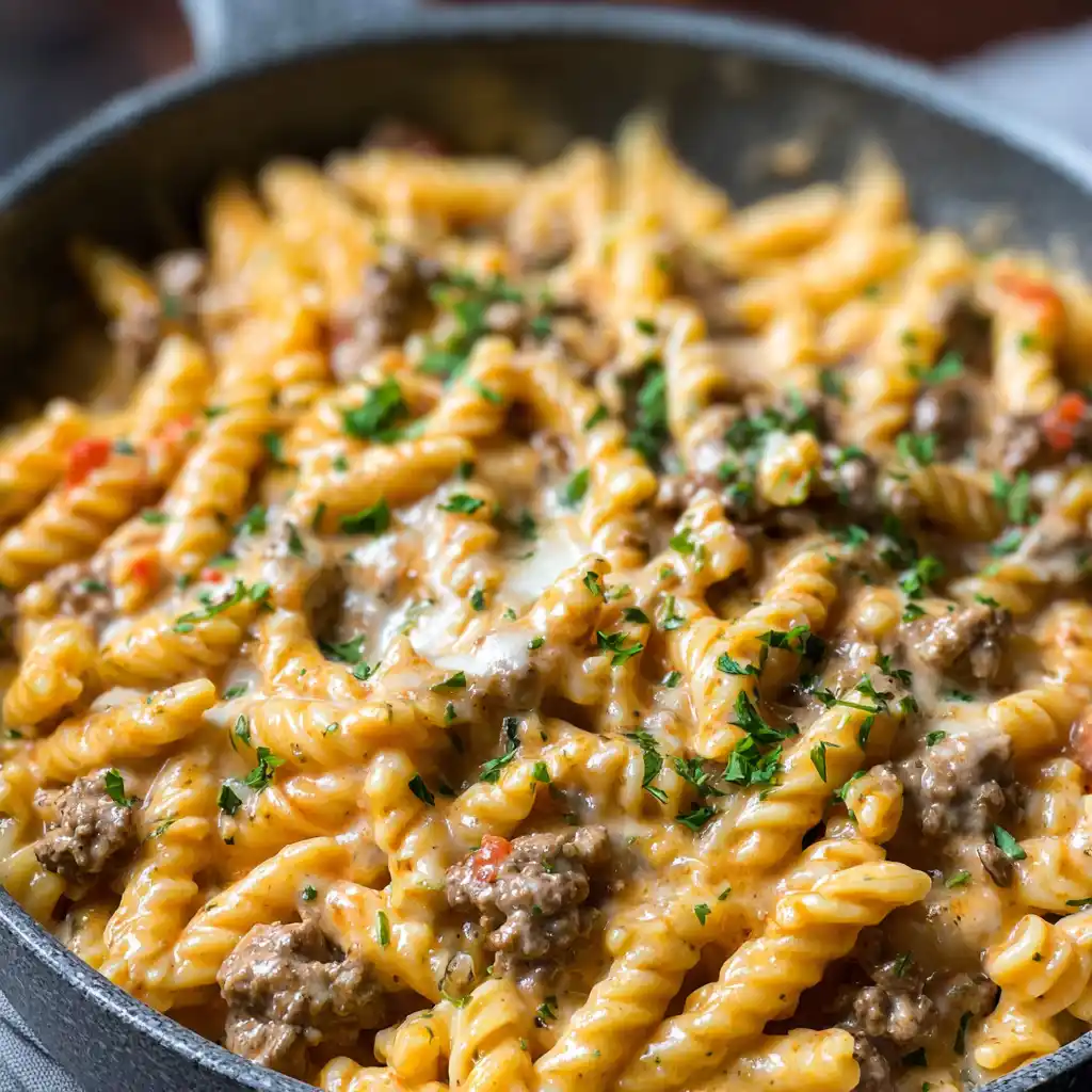 Creamy Beef Pasta- Quick, High-Protein Dinner in 35 Minutes